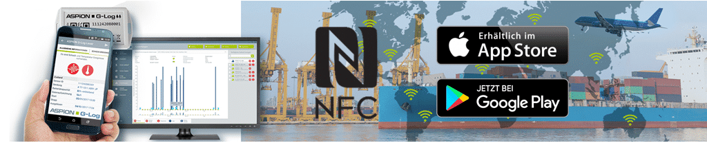 G-Log App mit NFC für Android und iOS für Datenlogger ASPION